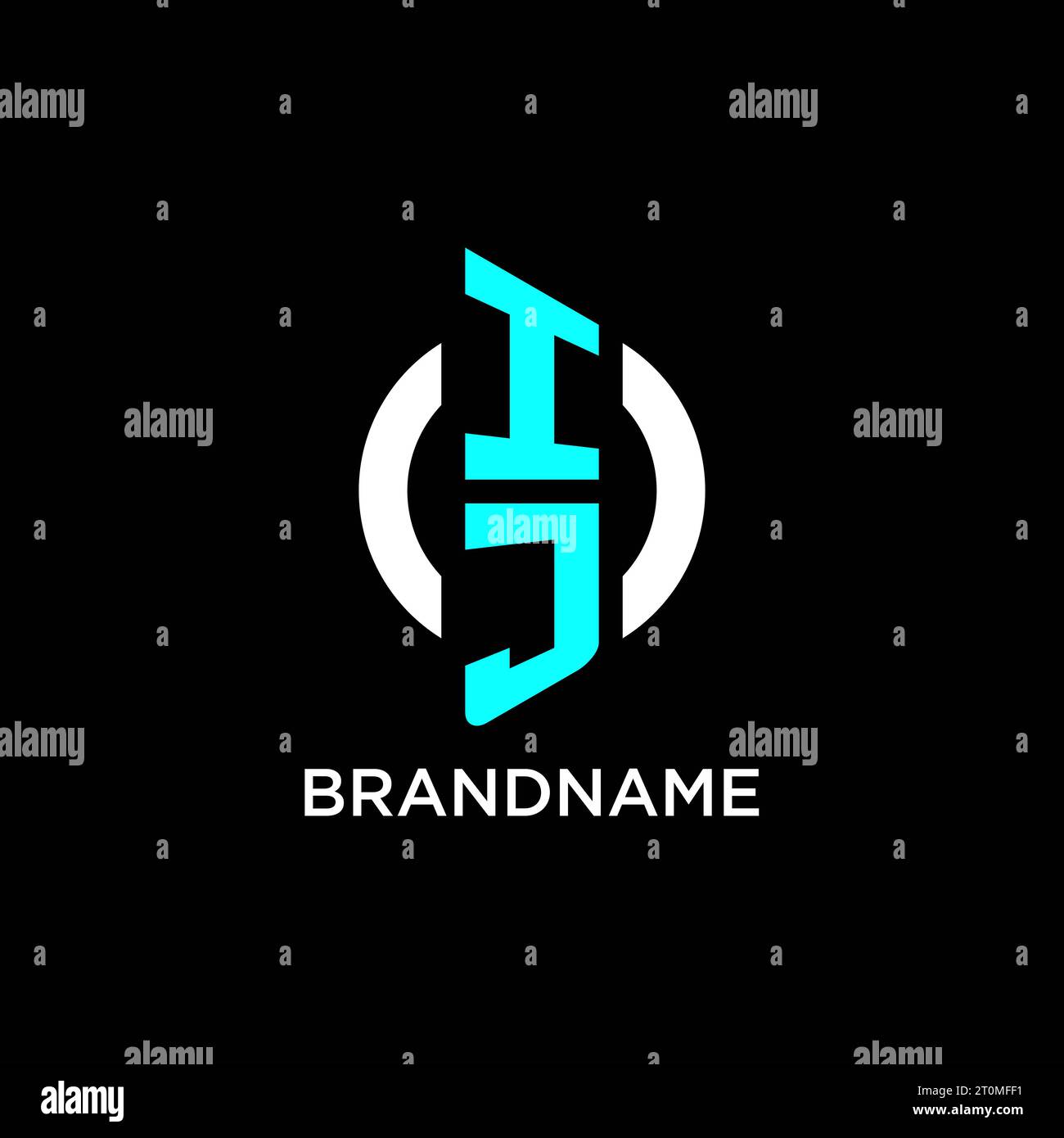 IJ circle monogram logo design ideas Stock Vector Image & Art - Alamy