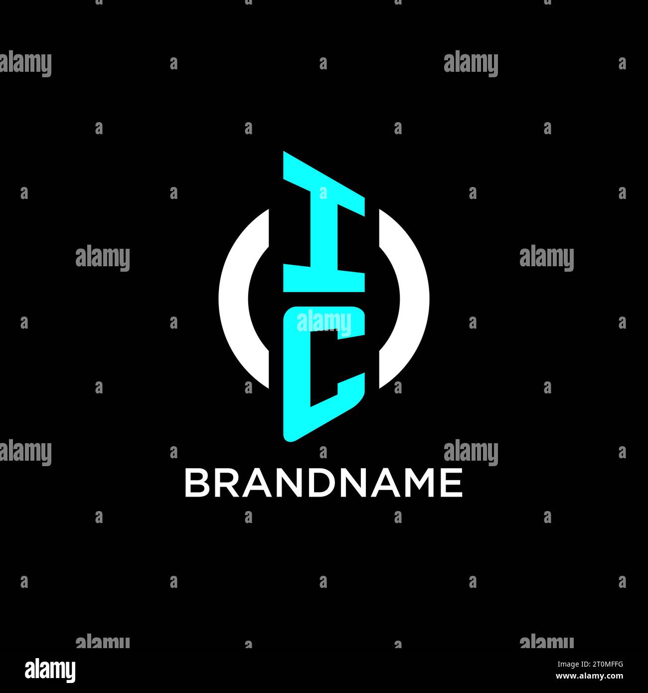 IC circle monogram logo design ideas Stock Vector Image & Art - Alamy