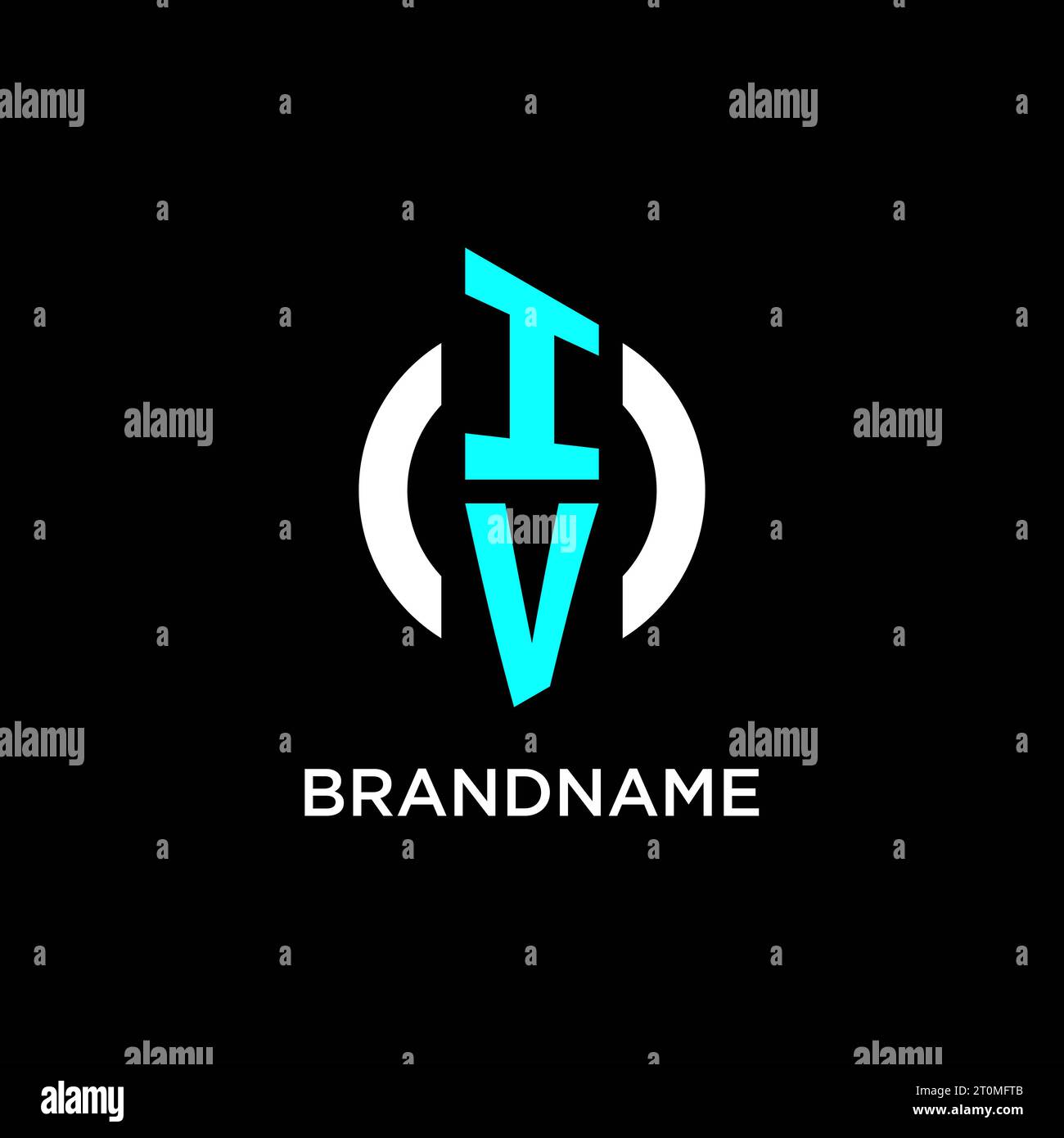 Iv letter logo design hi-res stock photography and images - Alamy