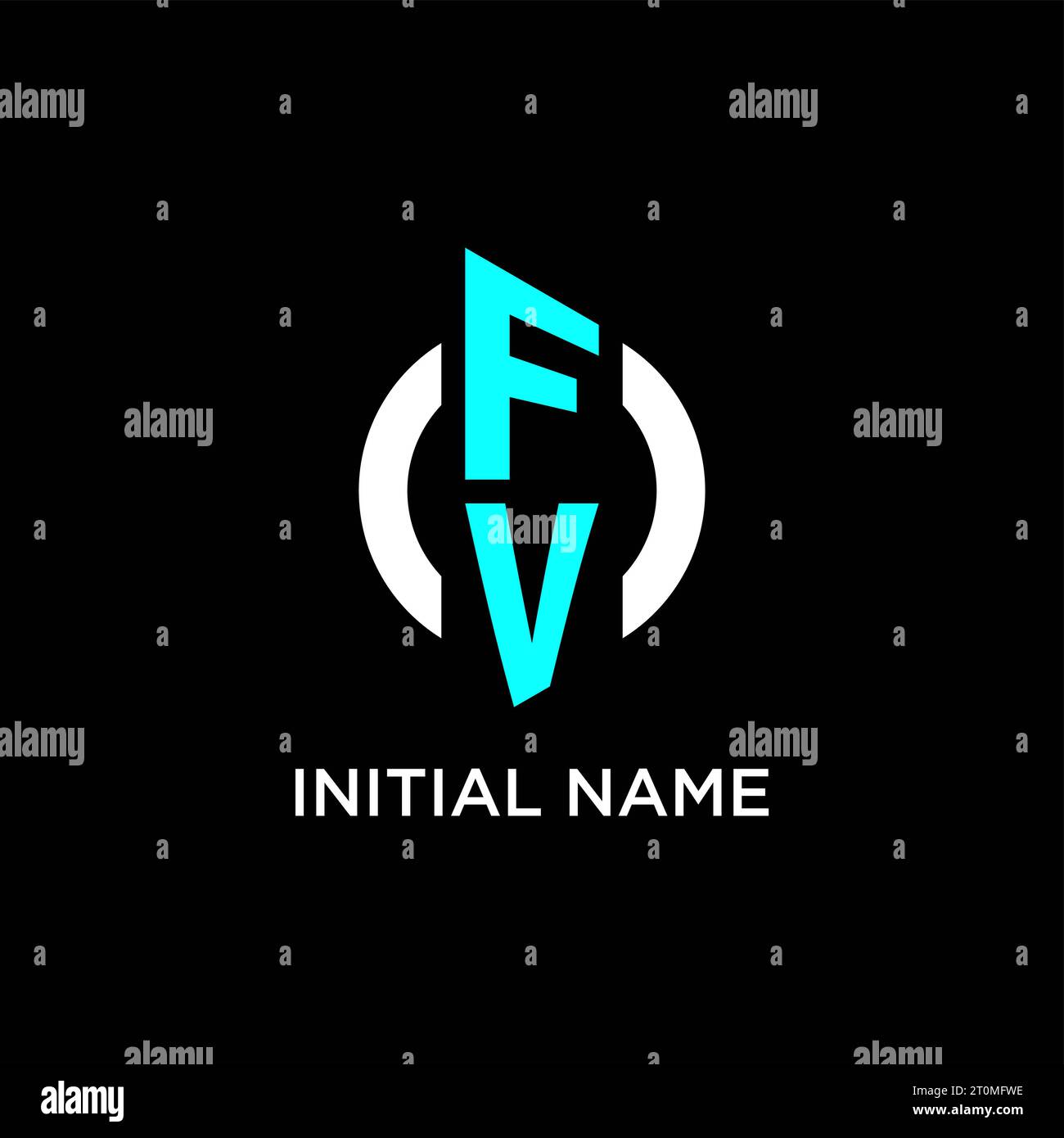 FV circle monogram logo design ideas Stock Vector Image & Art - Alamy