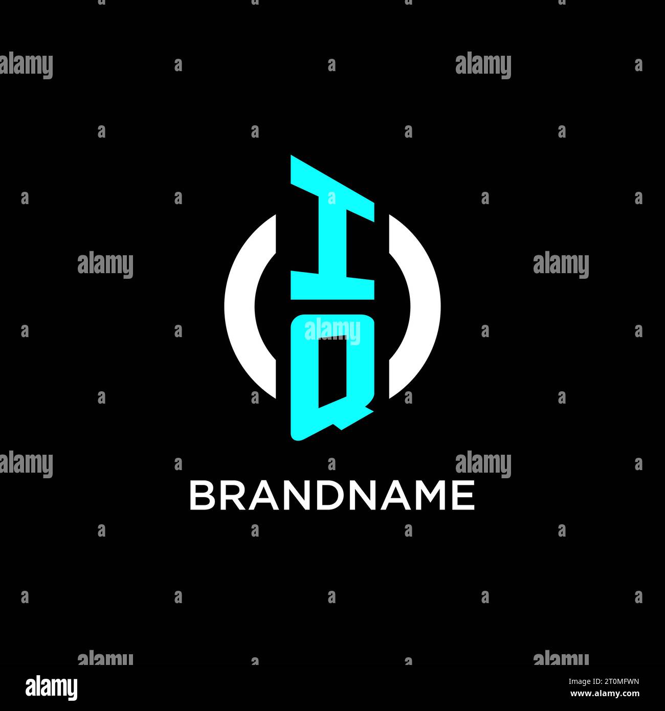 IQ circle monogram logo design ideas Stock Vector Image & Art - Alamy