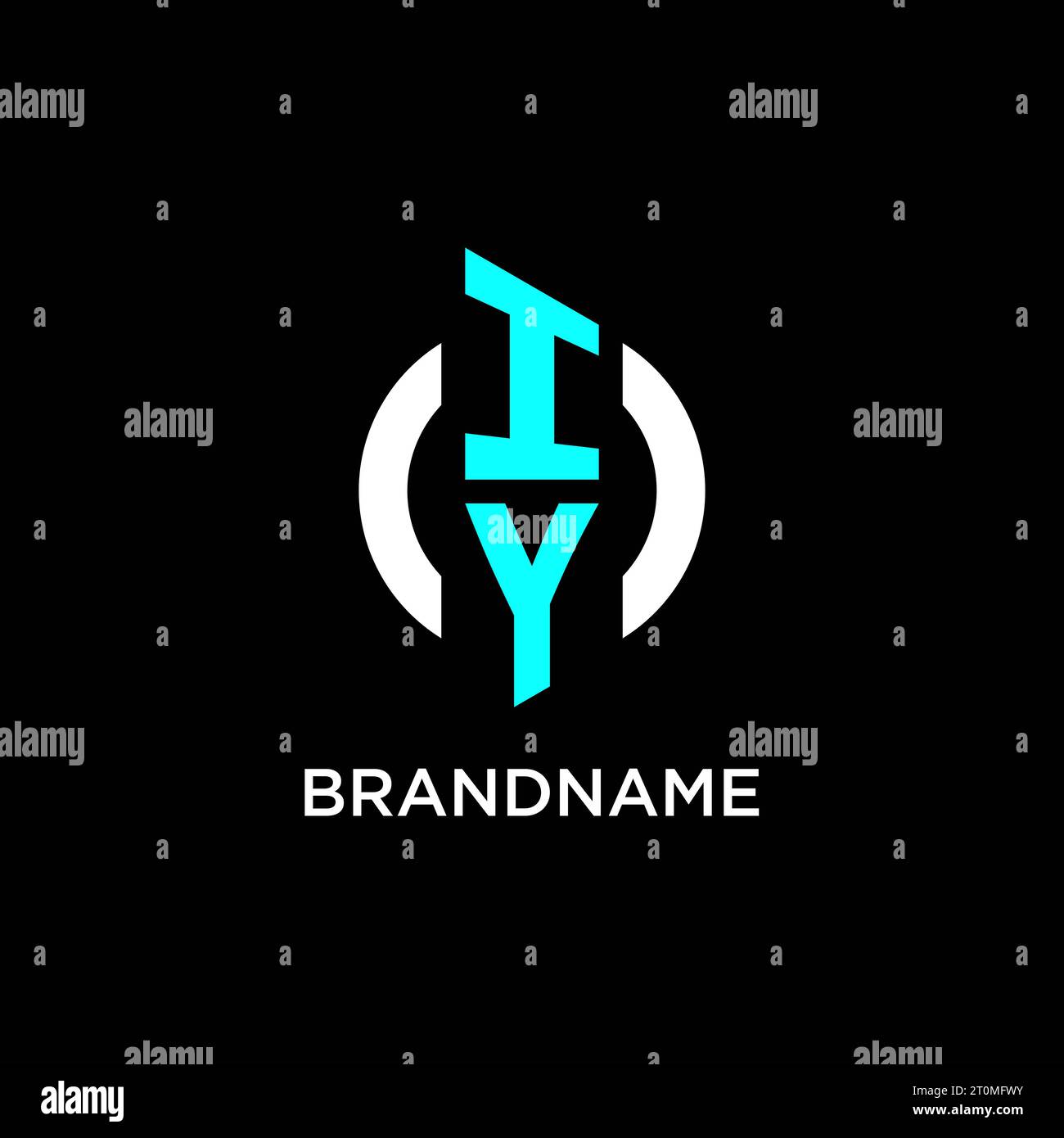 IY circle monogram logo design ideas Stock Vector Image & Art - Alamy