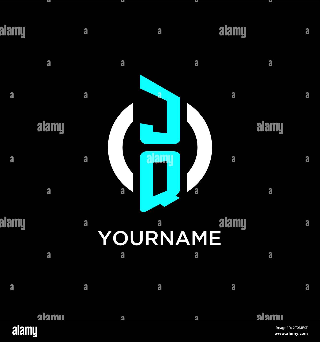 JQ circle monogram logo design ideas Stock Vector Image & Art - Alamy