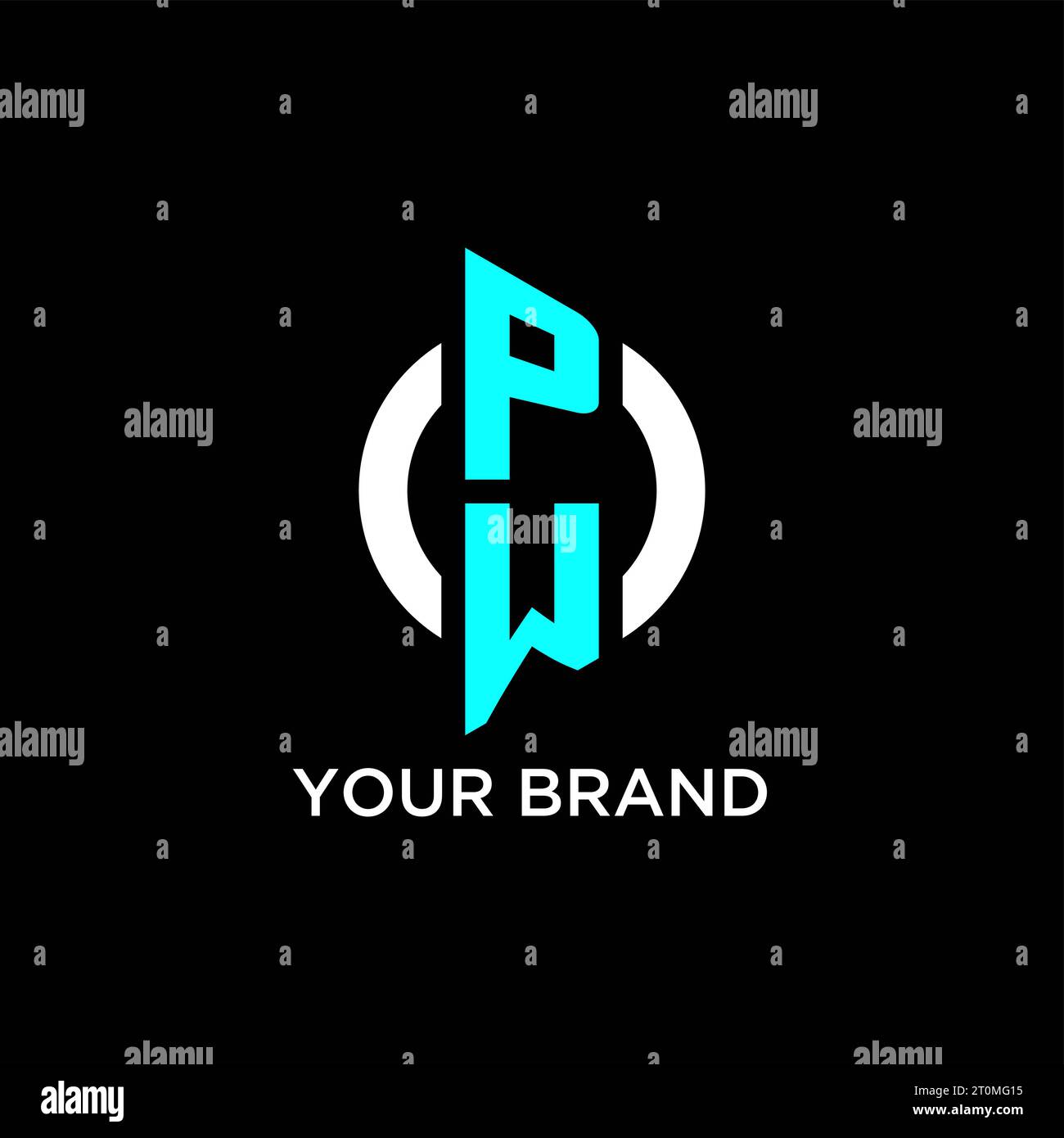 PW circle monogram logo design ideas Stock Vector Image & Art - Alamy
