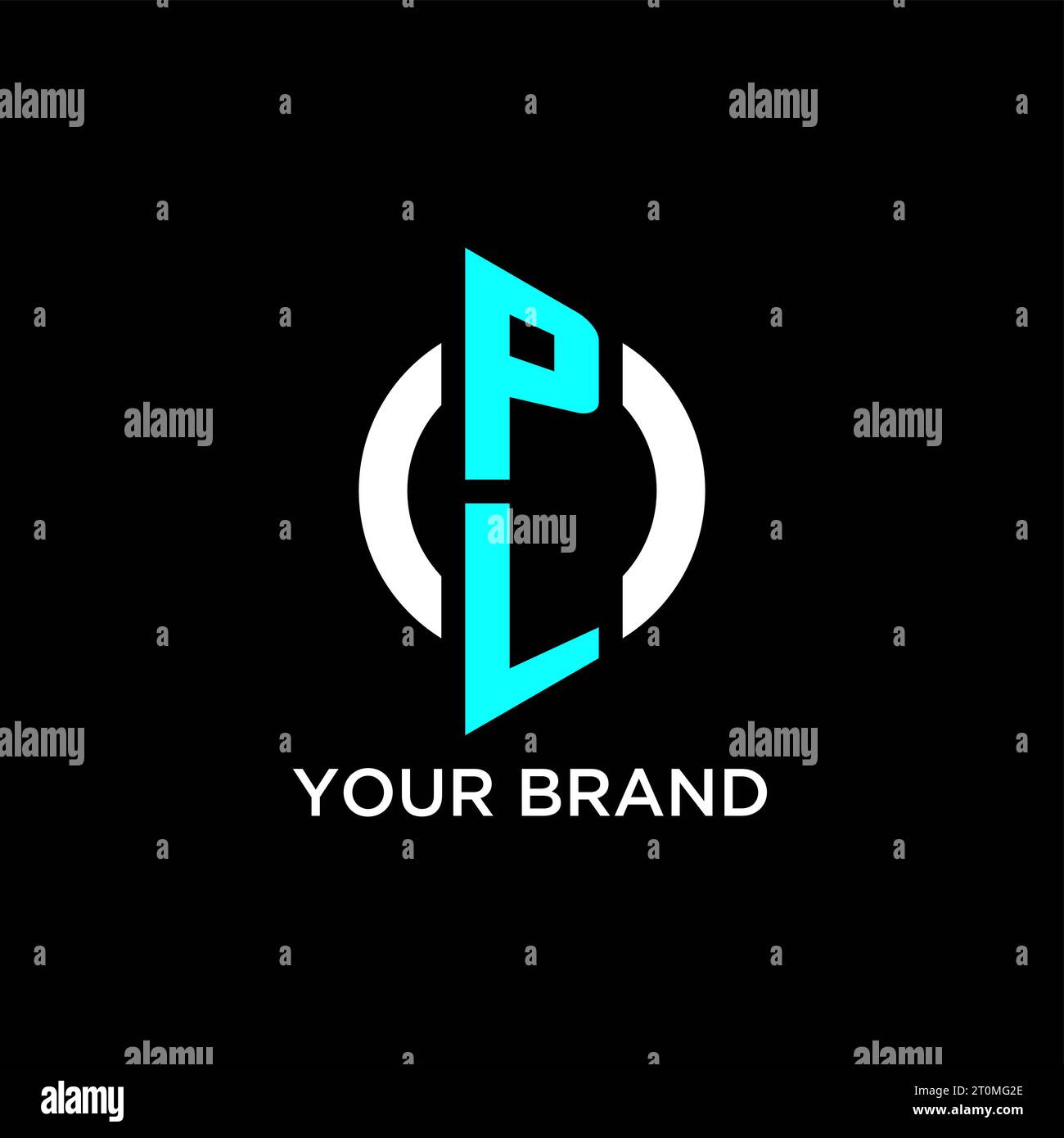PL circle monogram logo design ideas Stock Vector Image & Art - Alamy