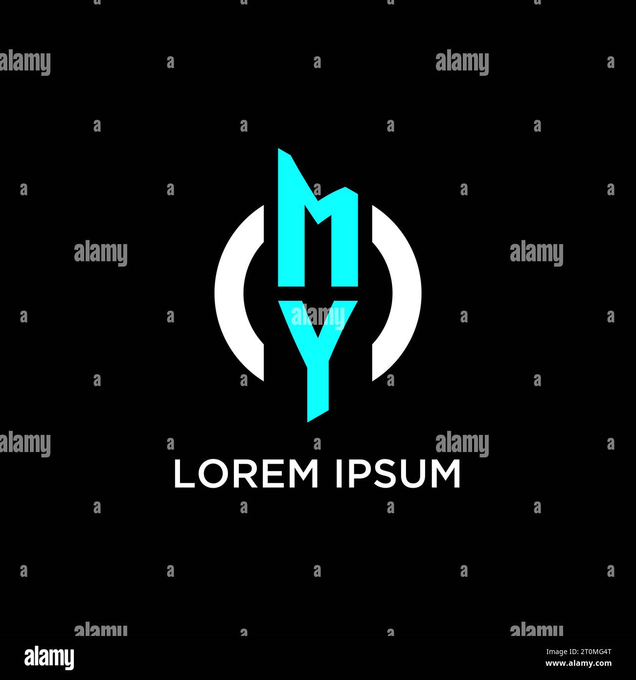 MY circle monogram logo design ideas Stock Vector Image & Art - Alamy