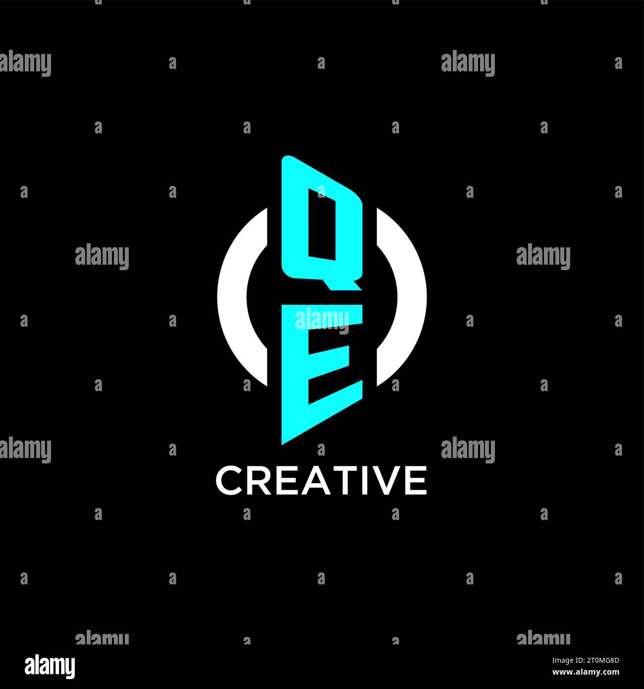 QE circle monogram logo design ideas Stock Vector Image & Art - Alamy