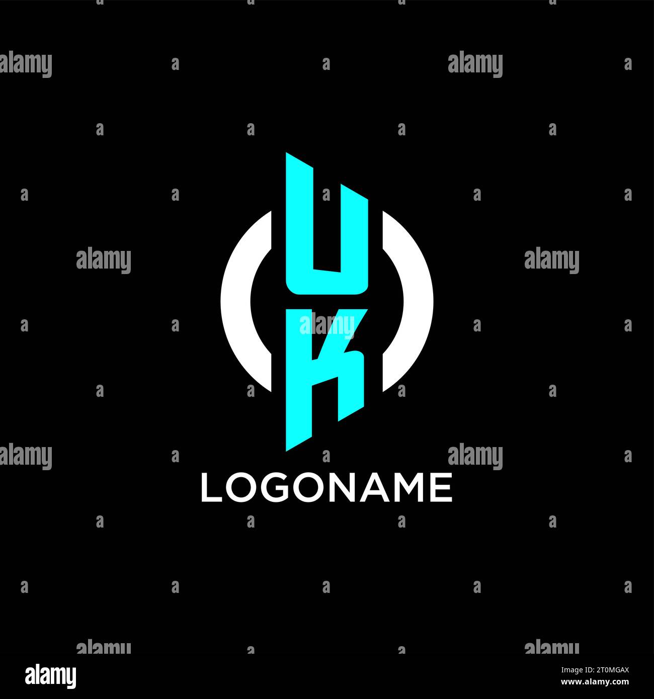 UK circle monogram logo design ideas Stock Vector Image & Art - Alamy