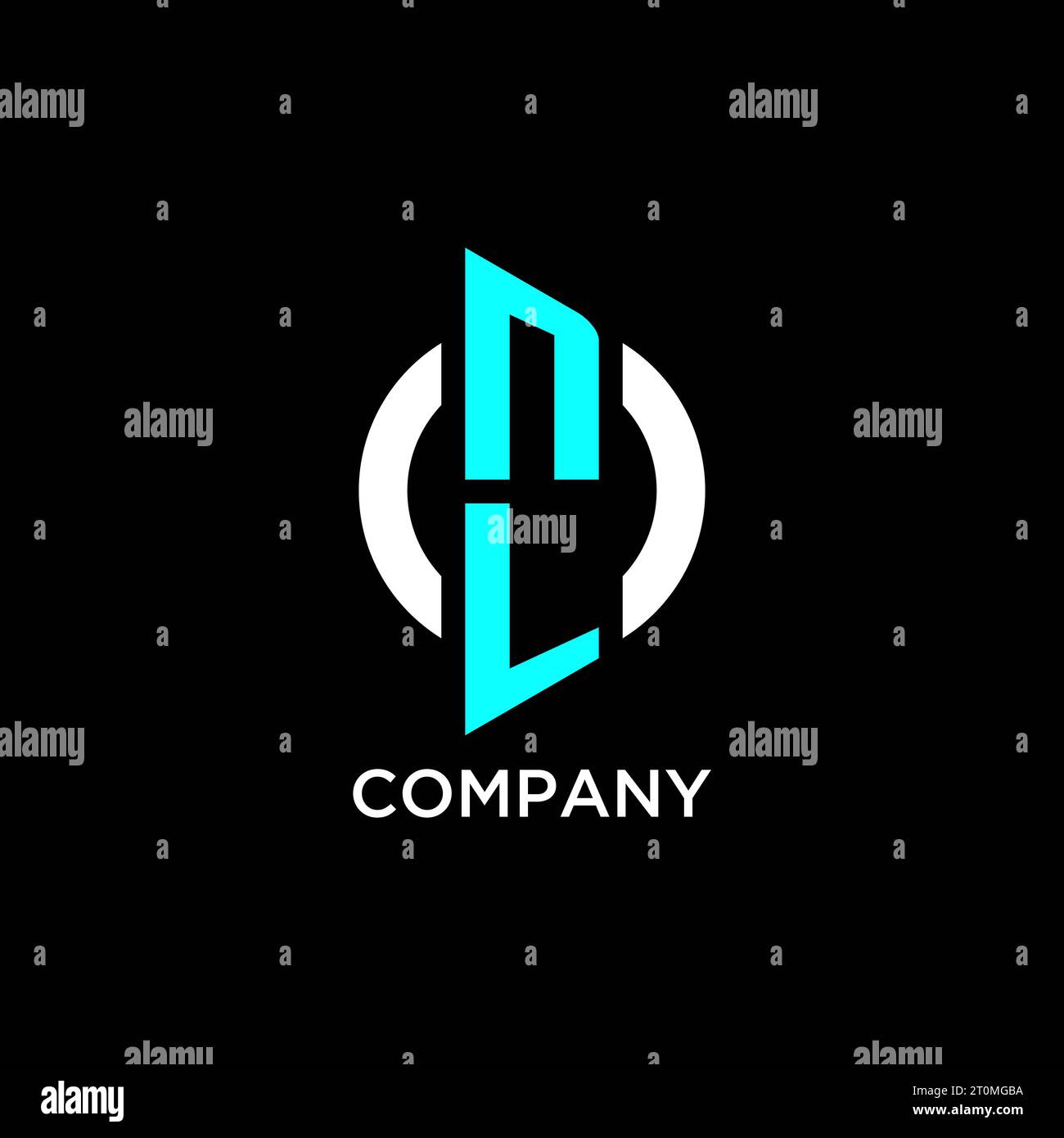 Nl minimal logo design Stock Vector Images - Alamy