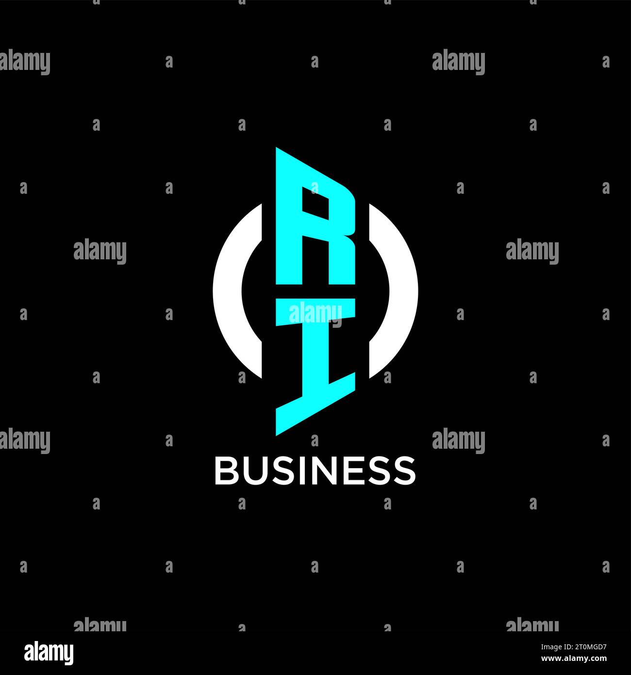 RI circle monogram logo design ideas Stock Vector Image & Art - Alamy