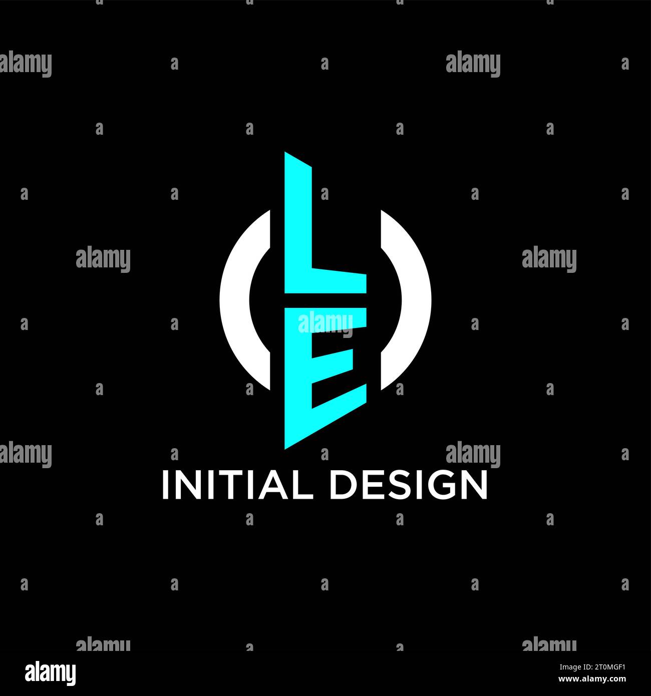 LE circle monogram logo design ideas Stock Vector Image & Art - Alamy