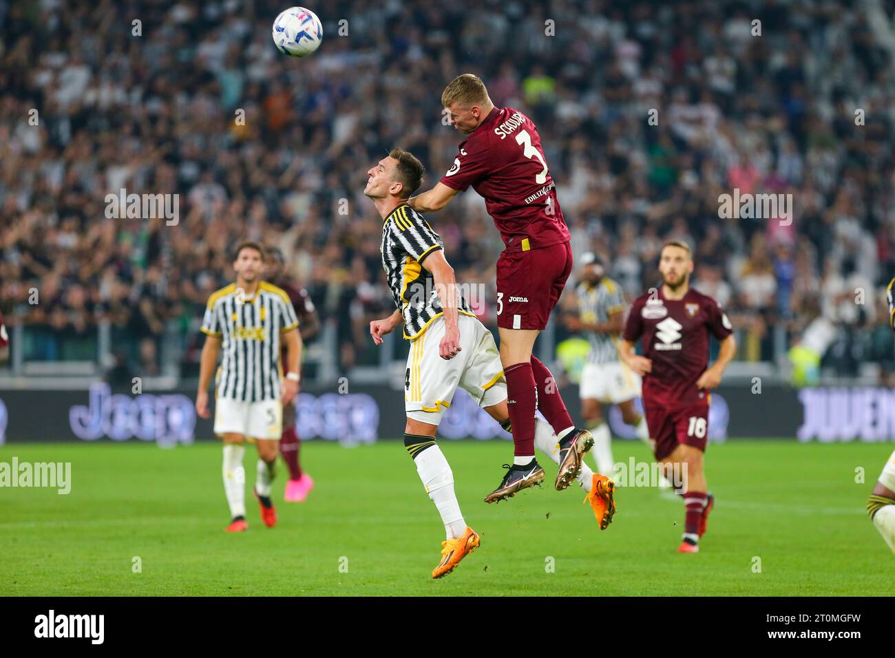 Arkadiusz Milik of Juventus FC and Perr Schuurs of Torino FC during the ... Arkadiusz Milik of Juventus FC and Perr Schuurs of Torino FC during the ...
