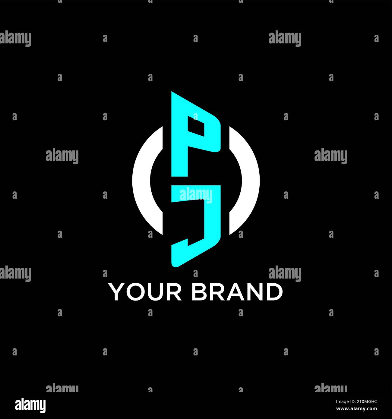 PJ circle monogram logo design ideas Stock Vector Image & Art - Alamy