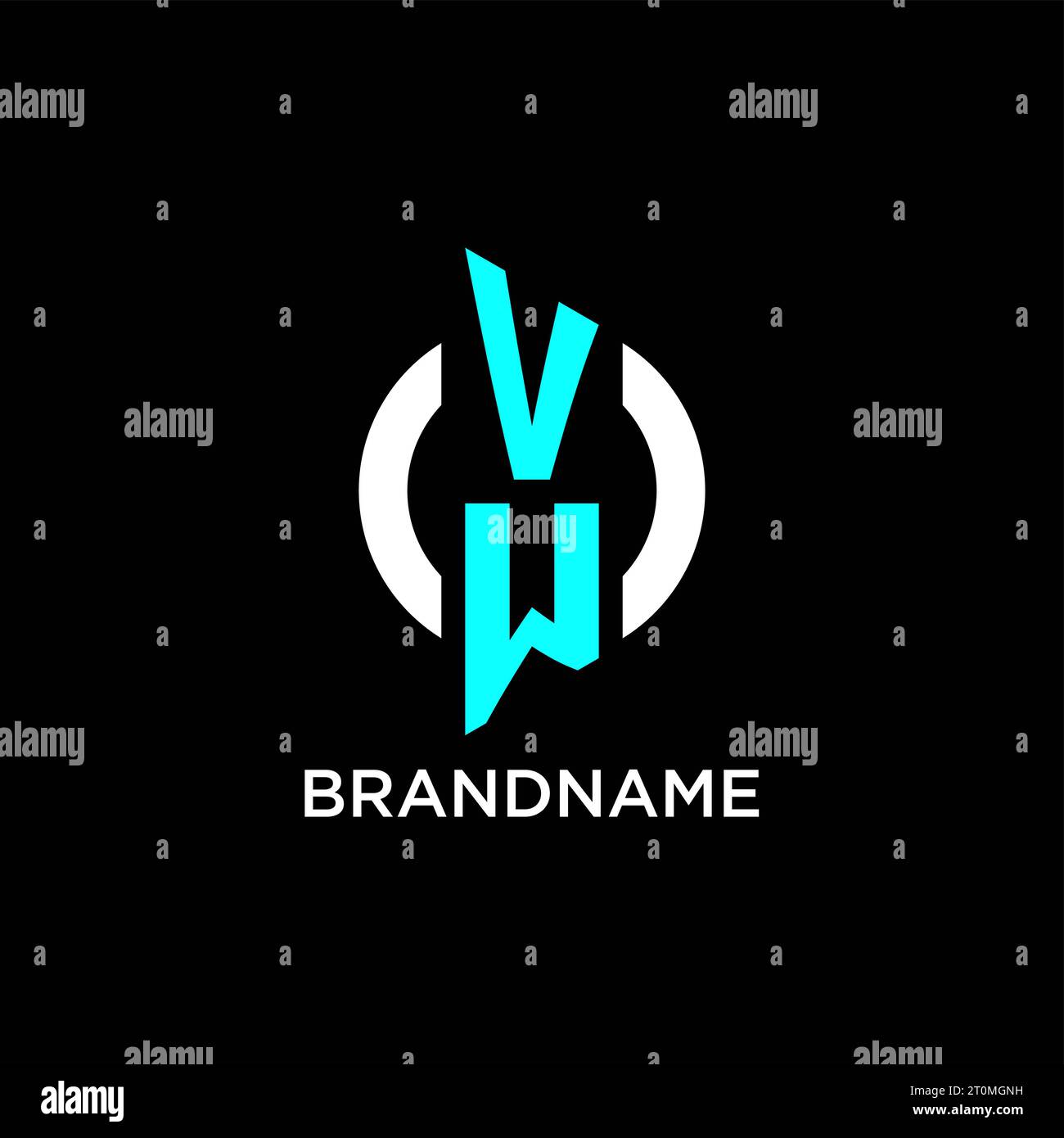 VW circle monogram logo design ideas Stock Vector Image & Art - Alamy
