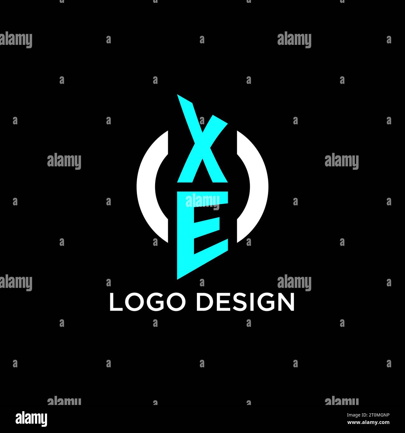 XE circle monogram logo design ideas Stock Vector Image & Art - Alamy