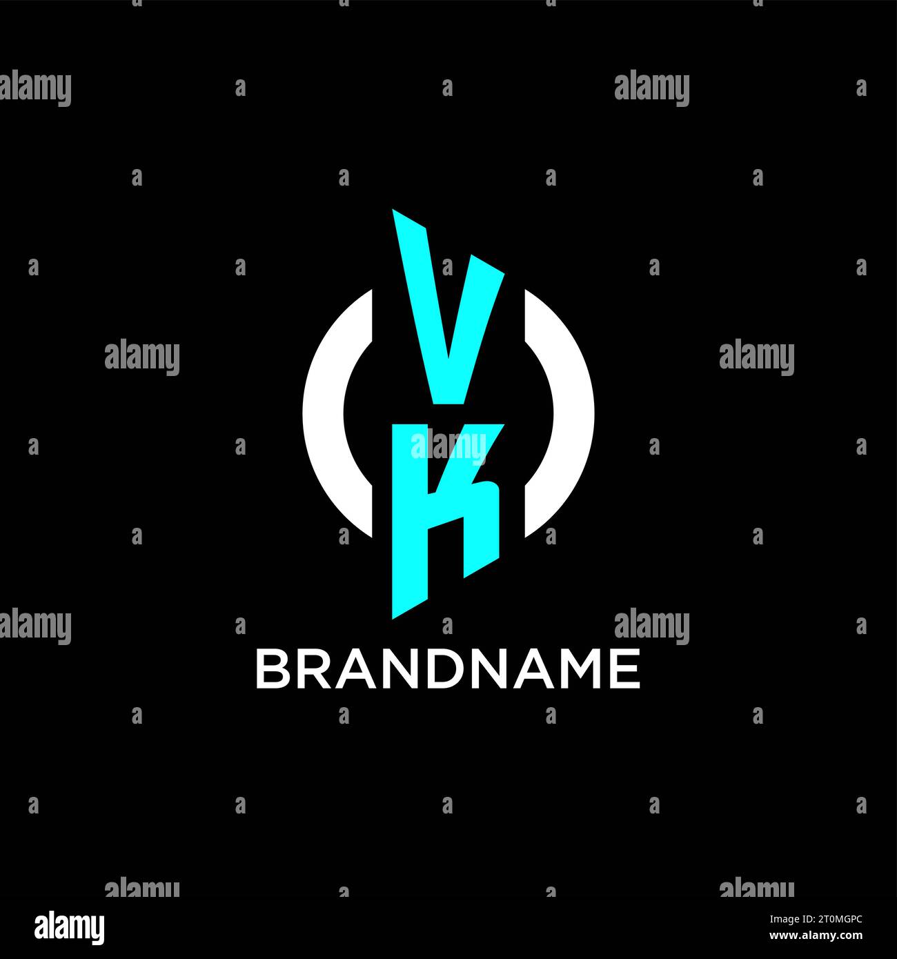 VK circle monogram logo design ideas Stock Vector Image & Art - Alamy