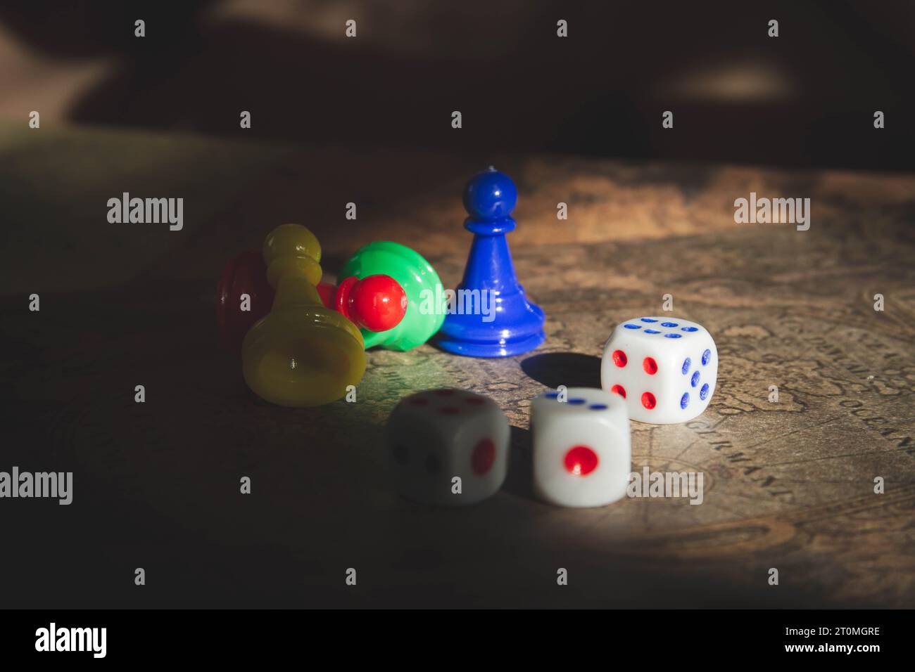 Board Game Kit. Vintage style game. Land conquest strategy Stock Photo ...