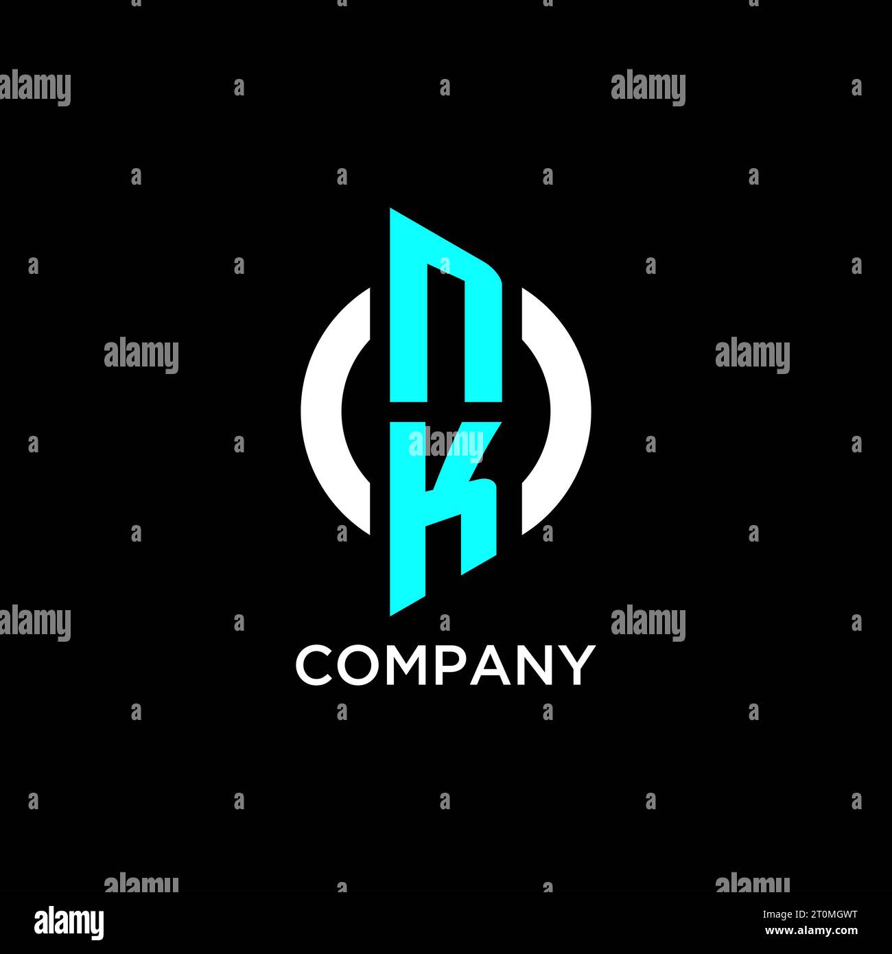 NK circle monogram logo design ideas Stock Vector Image & Art - Alamy