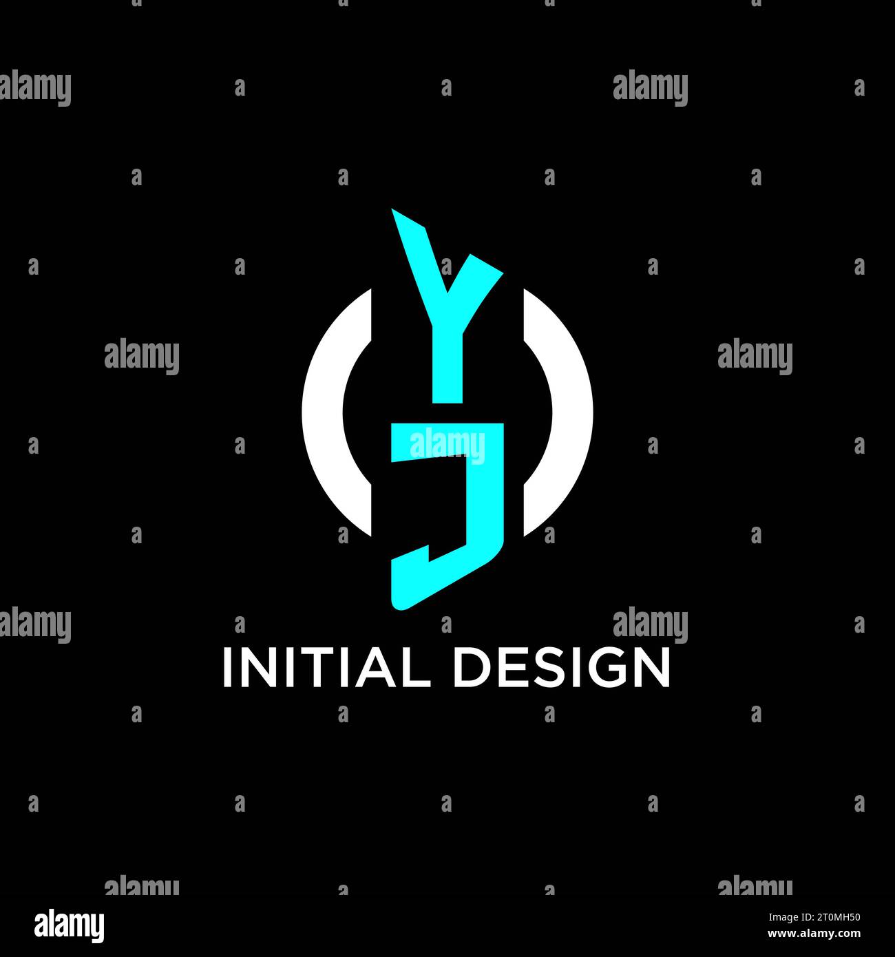 YJ circle monogram logo design ideas Stock Vector Image & Art - Alamy