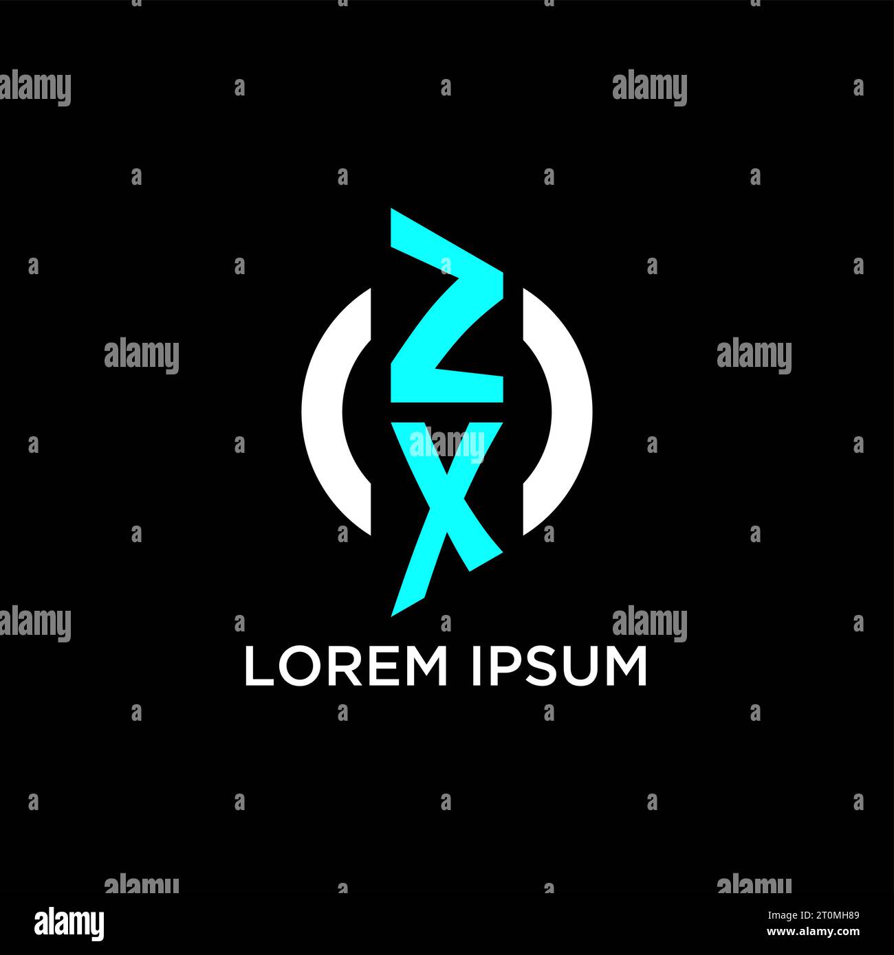 ZX circle monogram logo design ideas Stock Vector Image & Art - Alamy