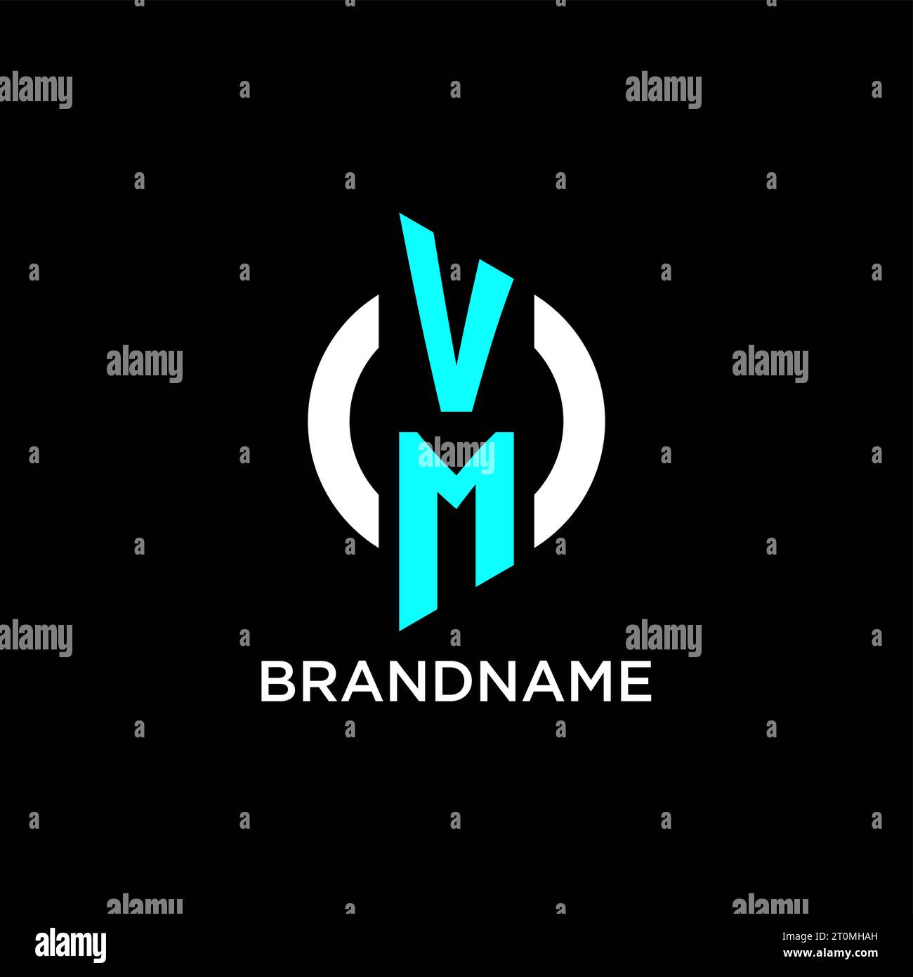 VM circle monogram logo design ideas Stock Vector Image & Art - Alamy