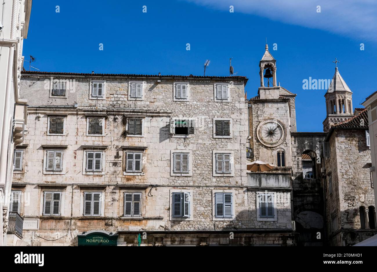 Split, Croatia. 17th Sep, 2023. The square Pjaca (People's Square), in ...