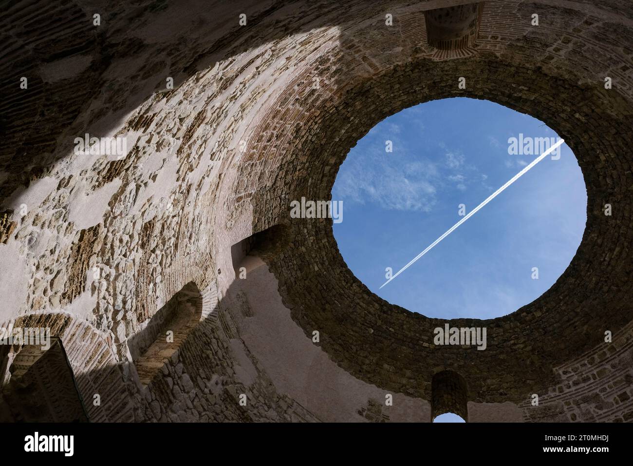 Split, Croatia. 19th Sep, 2023. Square in plan from the outside, round ...
