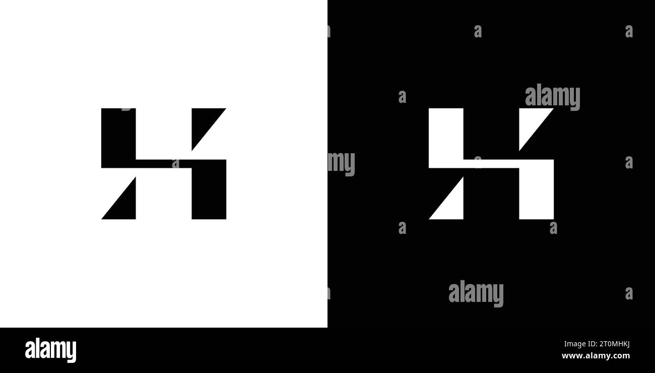 modern and unique letter H initials logo design Stock Vector Image ...