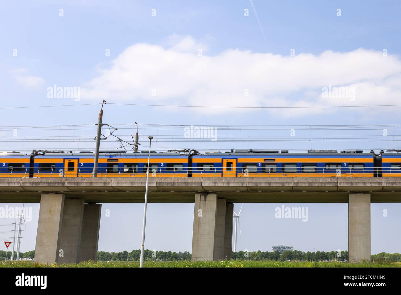 New ICNG intercity of NS on viaduct on High speed route beween ...