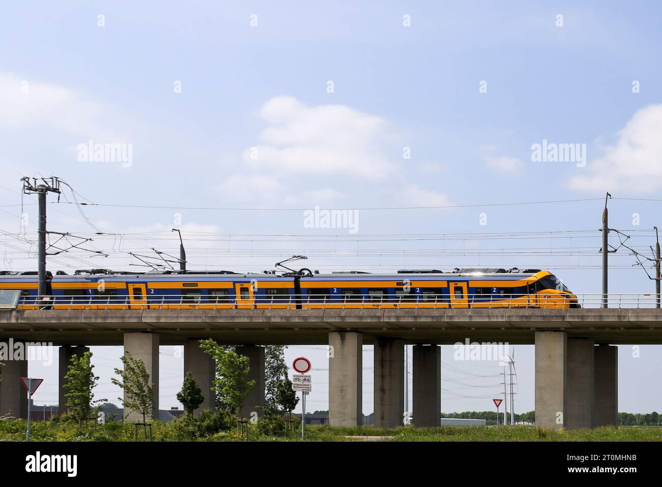 New ICNG intercity of NS on viaduct on High speed route beween ...