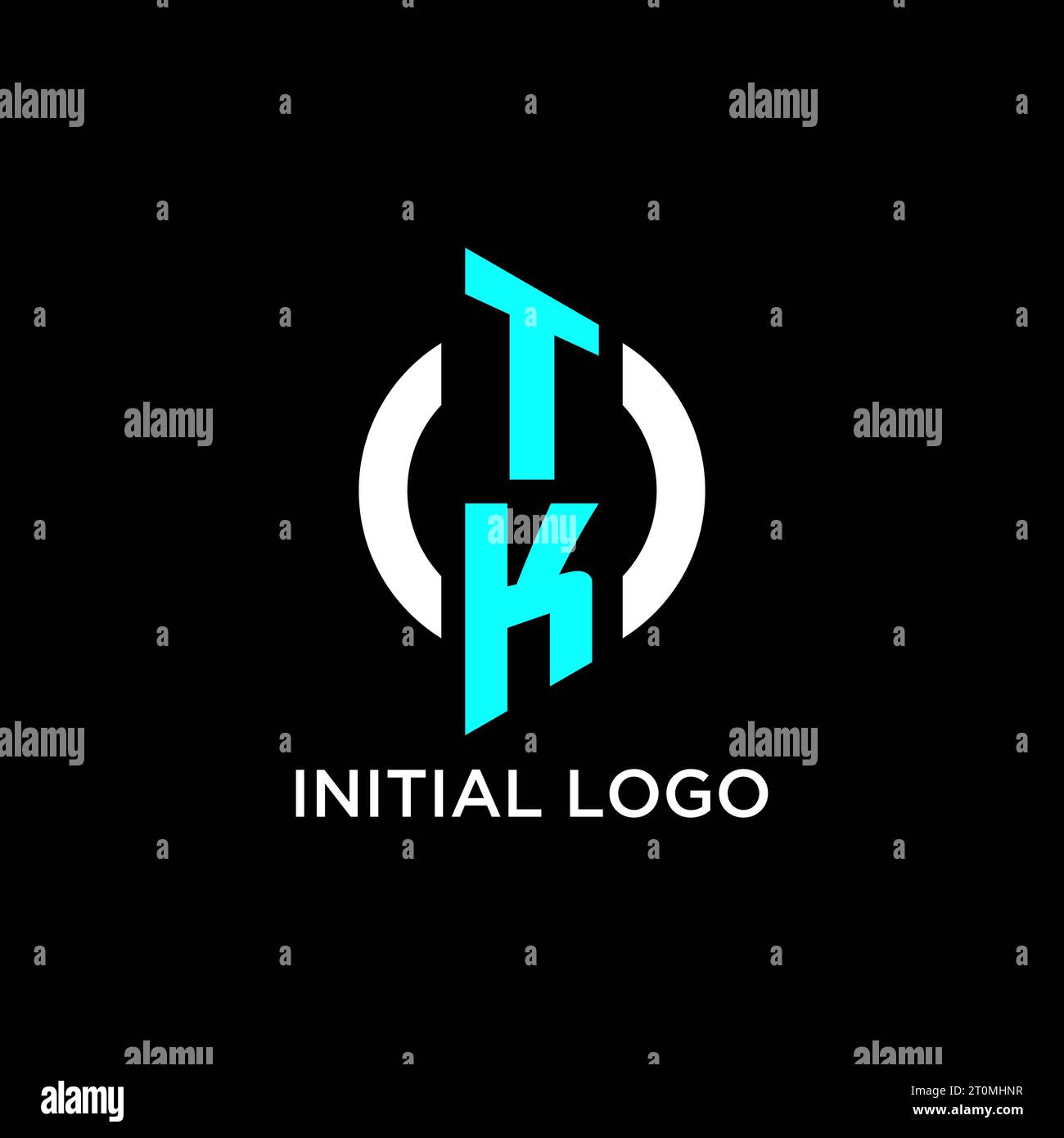 TK circle monogram logo design ideas Stock Vector Image & Art - Alamy