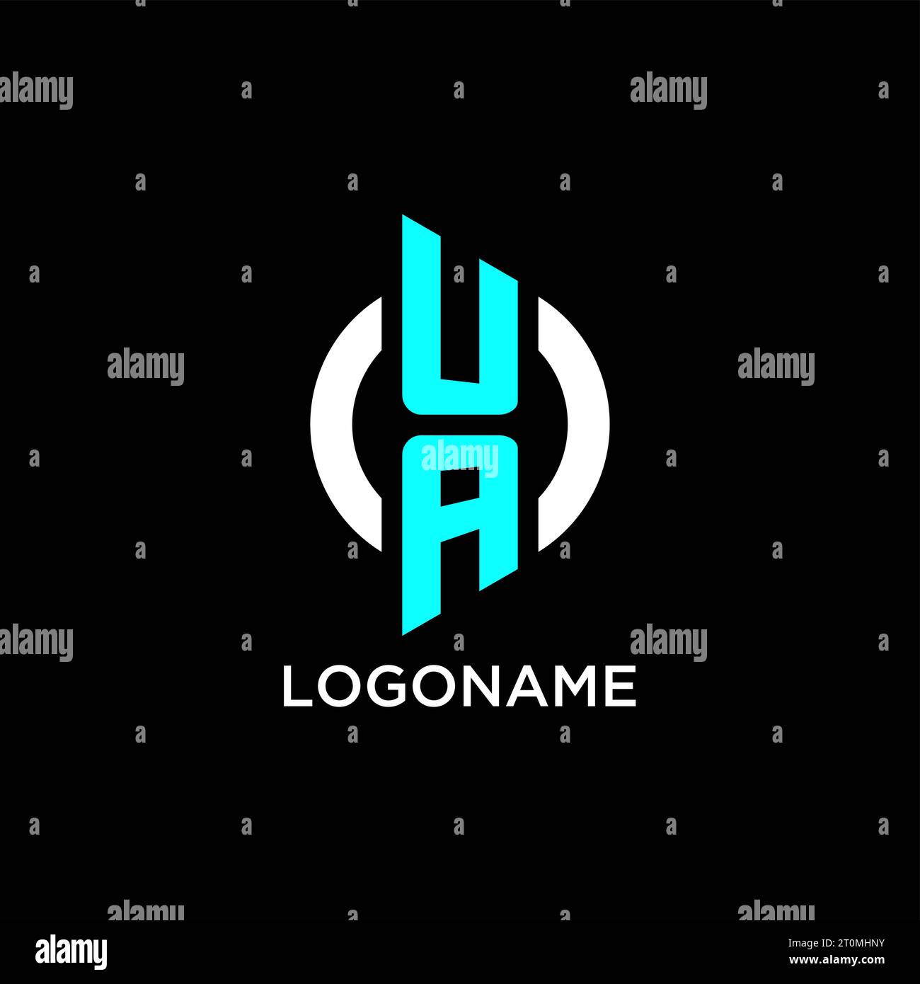 UA circle monogram logo design ideas Stock Vector Image & Art - Alamy