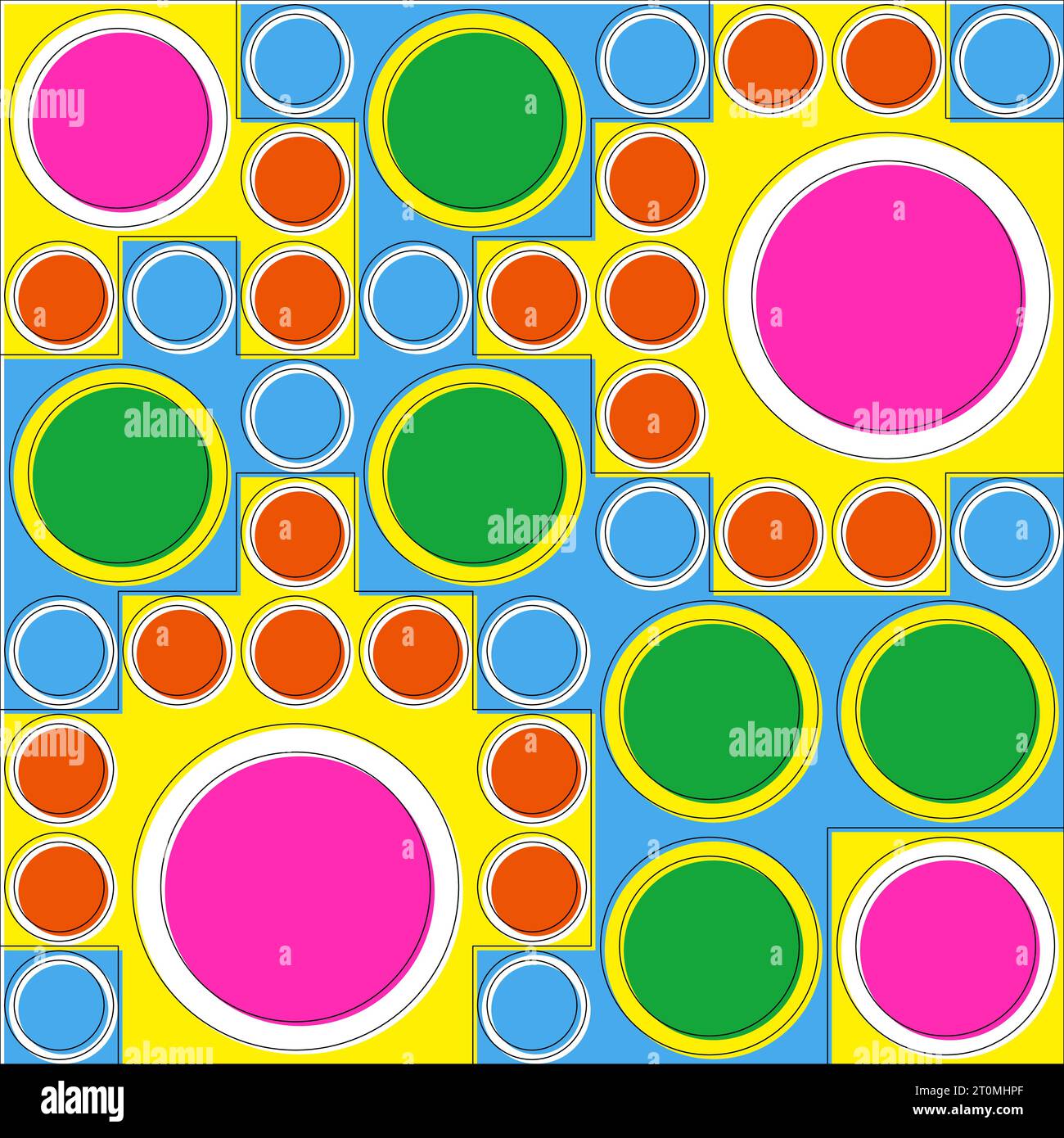 graphic illustrated Background abstract geometric circle pop art retro ...