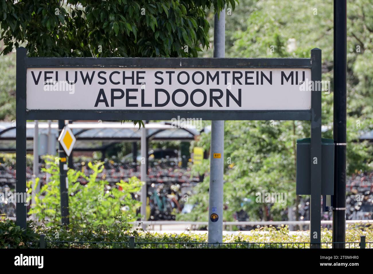 Platforms of old train station Apeldoorn where steam train stops runned ...