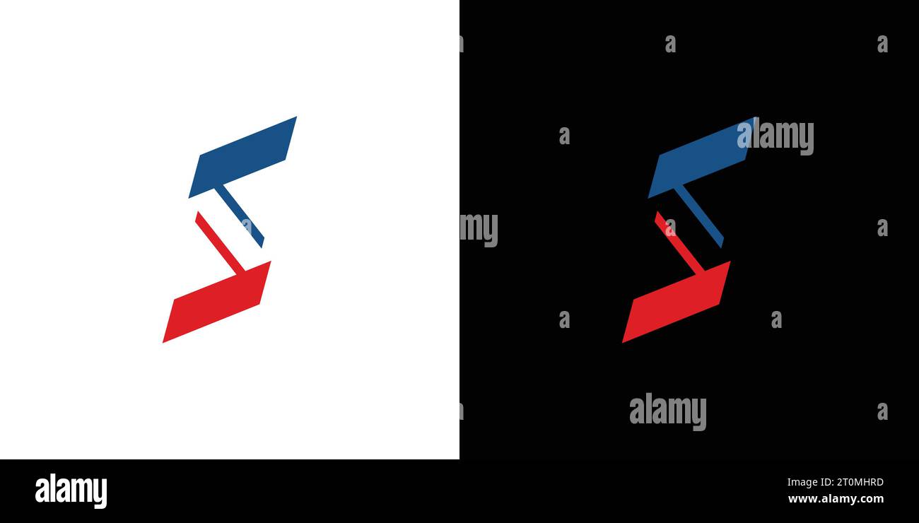 modern and unique letter S initials logo design Stock Vector Image ...