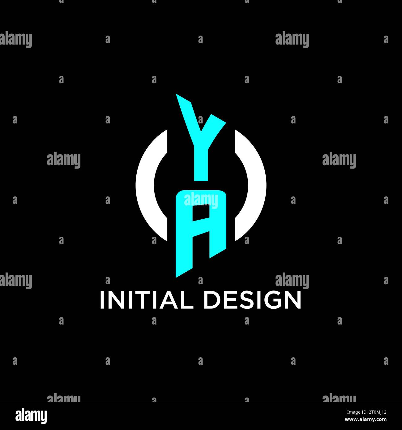 YA circle monogram logo design ideas Stock Vector Image & Art - Alamy