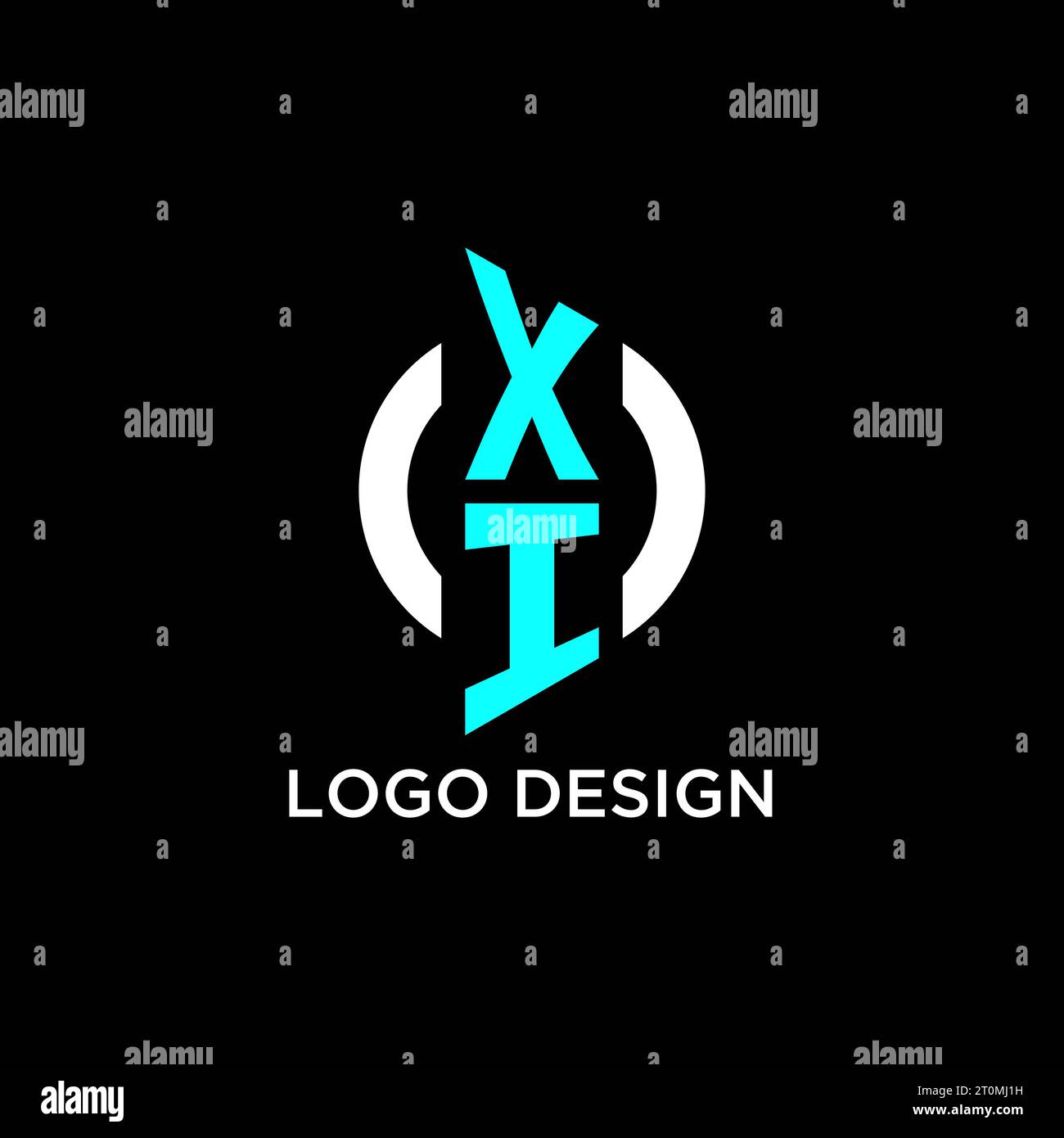 XI circle monogram logo design ideas Stock Vector Image & Art - Alamy