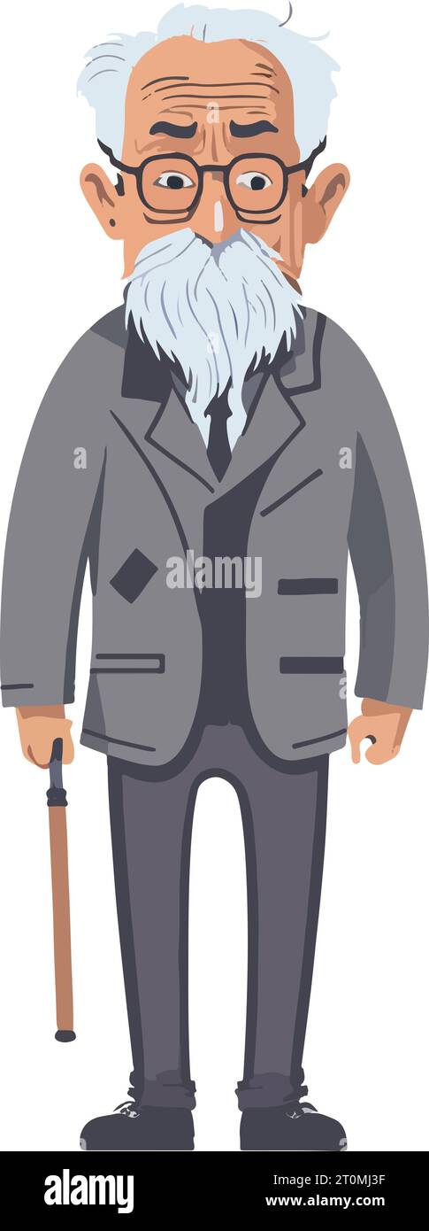 Old Man Illustration Vector Format Stock Vector Image & Art - Alamy