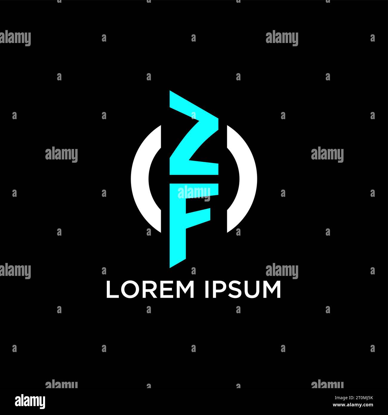 ZF circle monogram logo design ideas Stock Vector Image & Art - Alamy