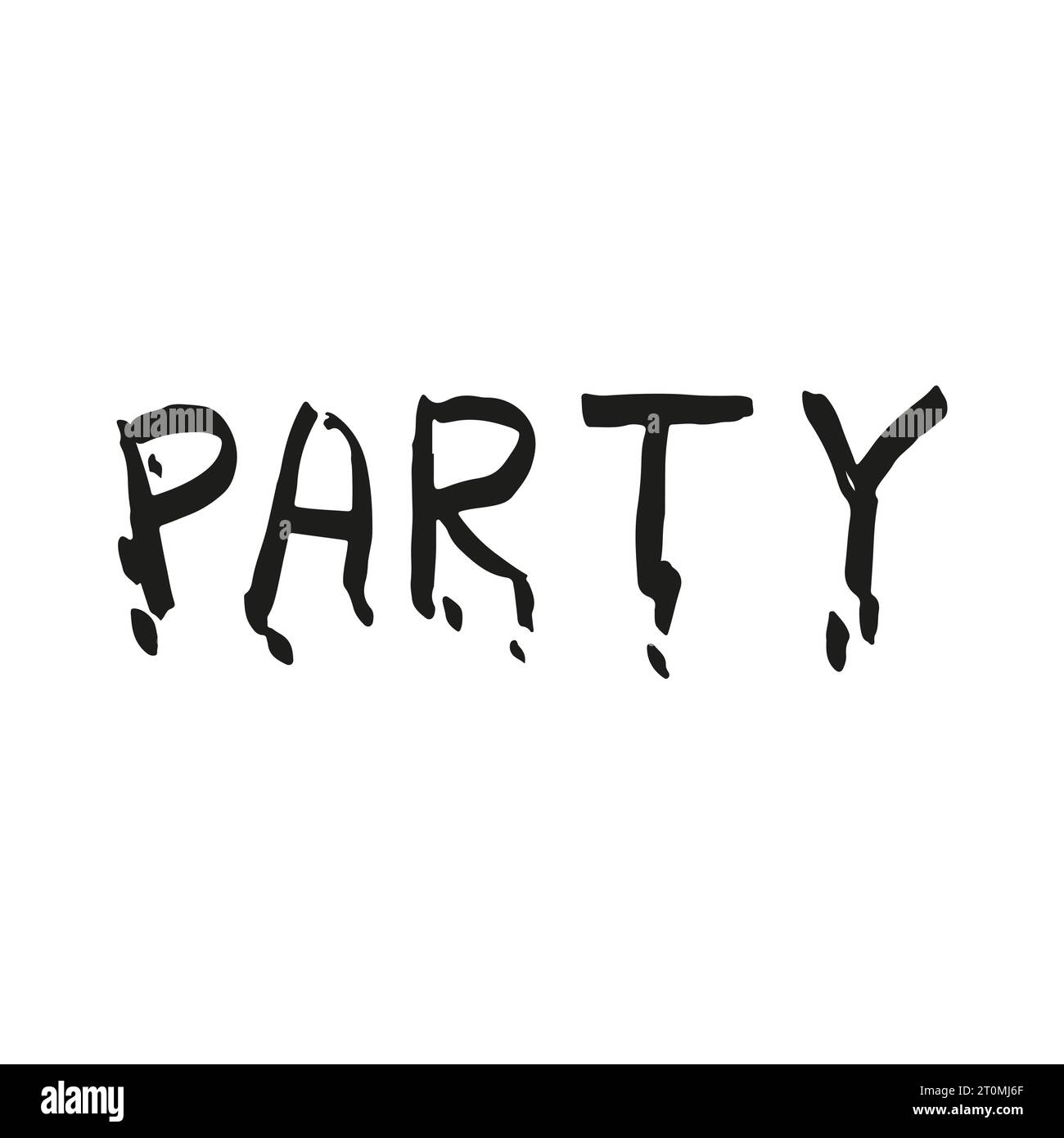 Phrase party. Street graffiti style. Wall art. Halloween party. Design ...