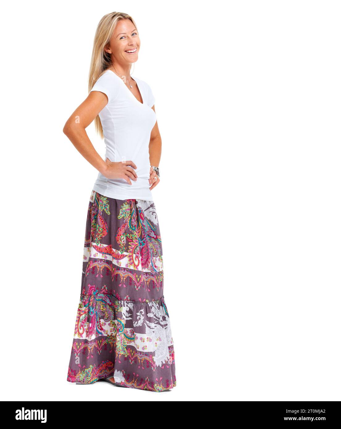 Woman, smile and portrait pose for fashion brand outfit for advertising ...