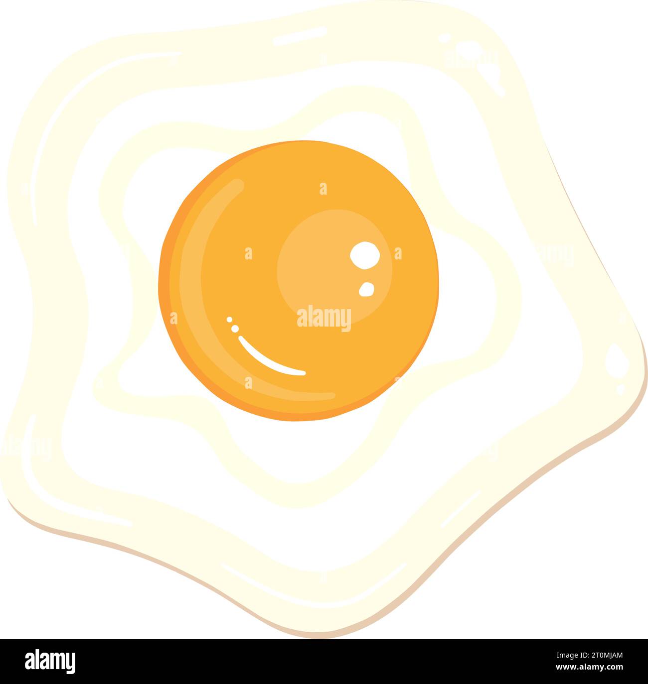 graphic illustrated Fried egg one star shape morning simple food ...