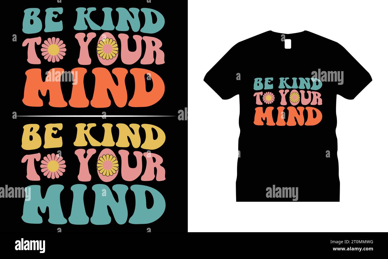 Retro groovy Tshirt Design Vintage Hippie 60s 70s 80s T-Shirt Cute Floral Graphic Shirt Stock ...