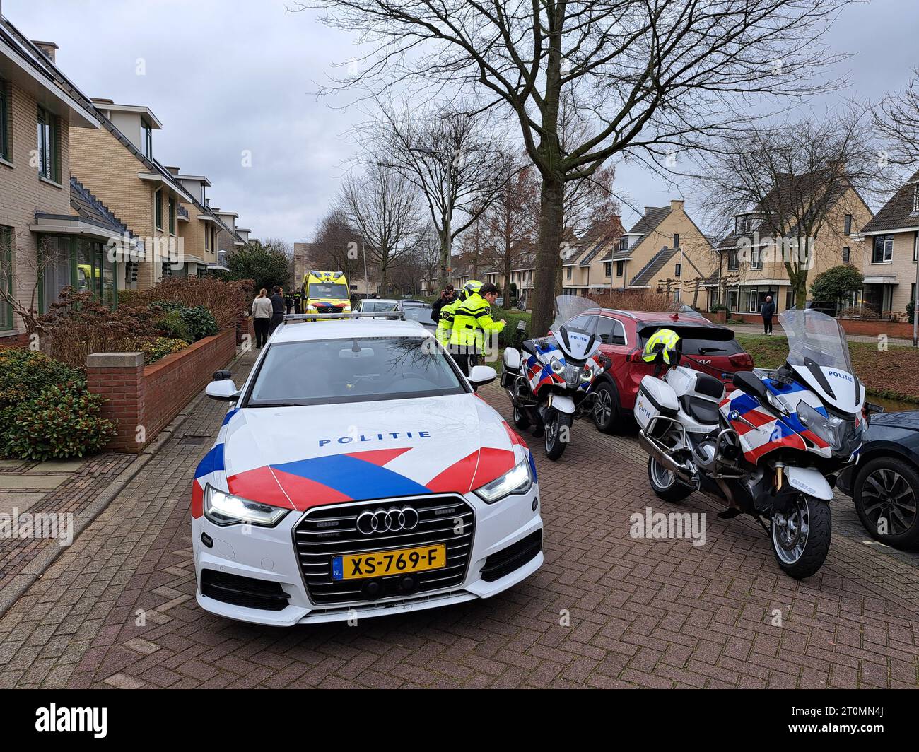 Motor and high speed police car for escort child to hospital after ...