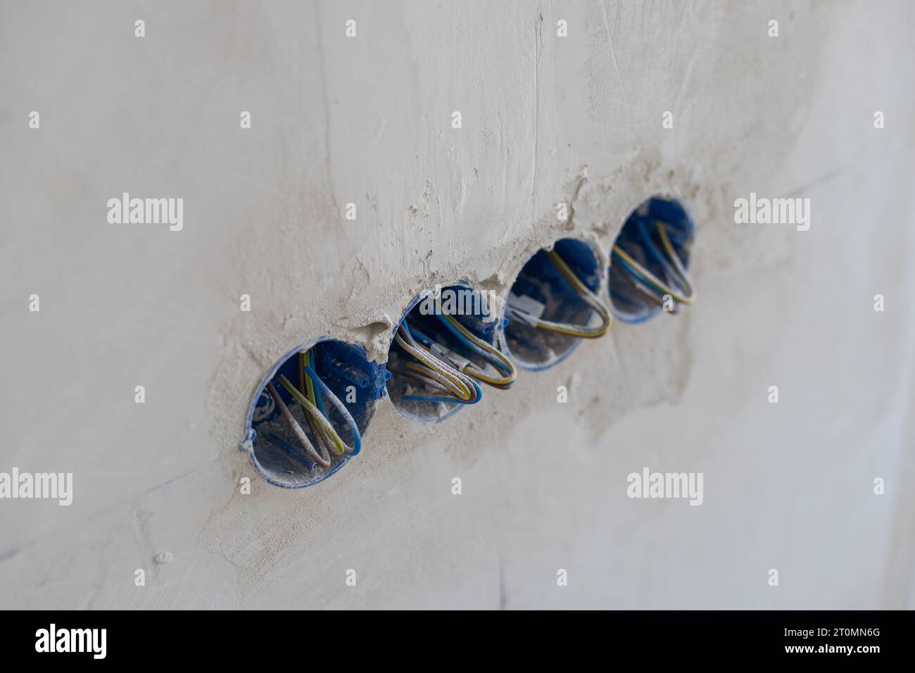 Wiring of electric cables. Details and close-up Stock Photo - Alamy