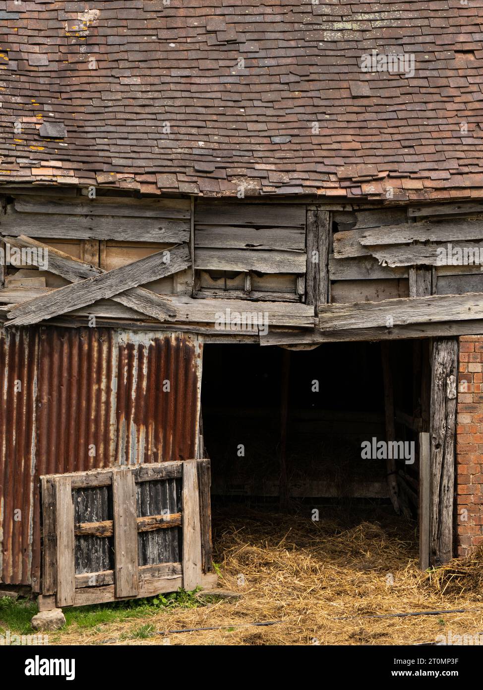 Old and derelict farm buildings in South Shropshire, England, UK Stock ...