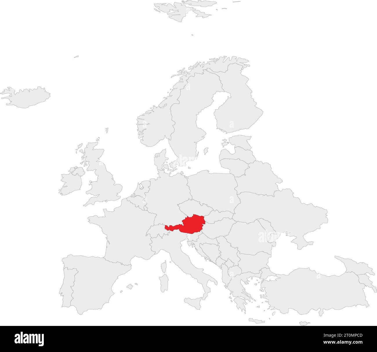 Location map of the REPUBLIC OF AUSTRIA, EUROPE Stock Vector Image ...