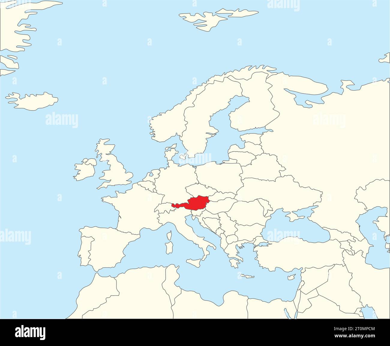 Location map of the REPUBLIC OF AUSTRIA, EUROPE Stock Vector Image ...