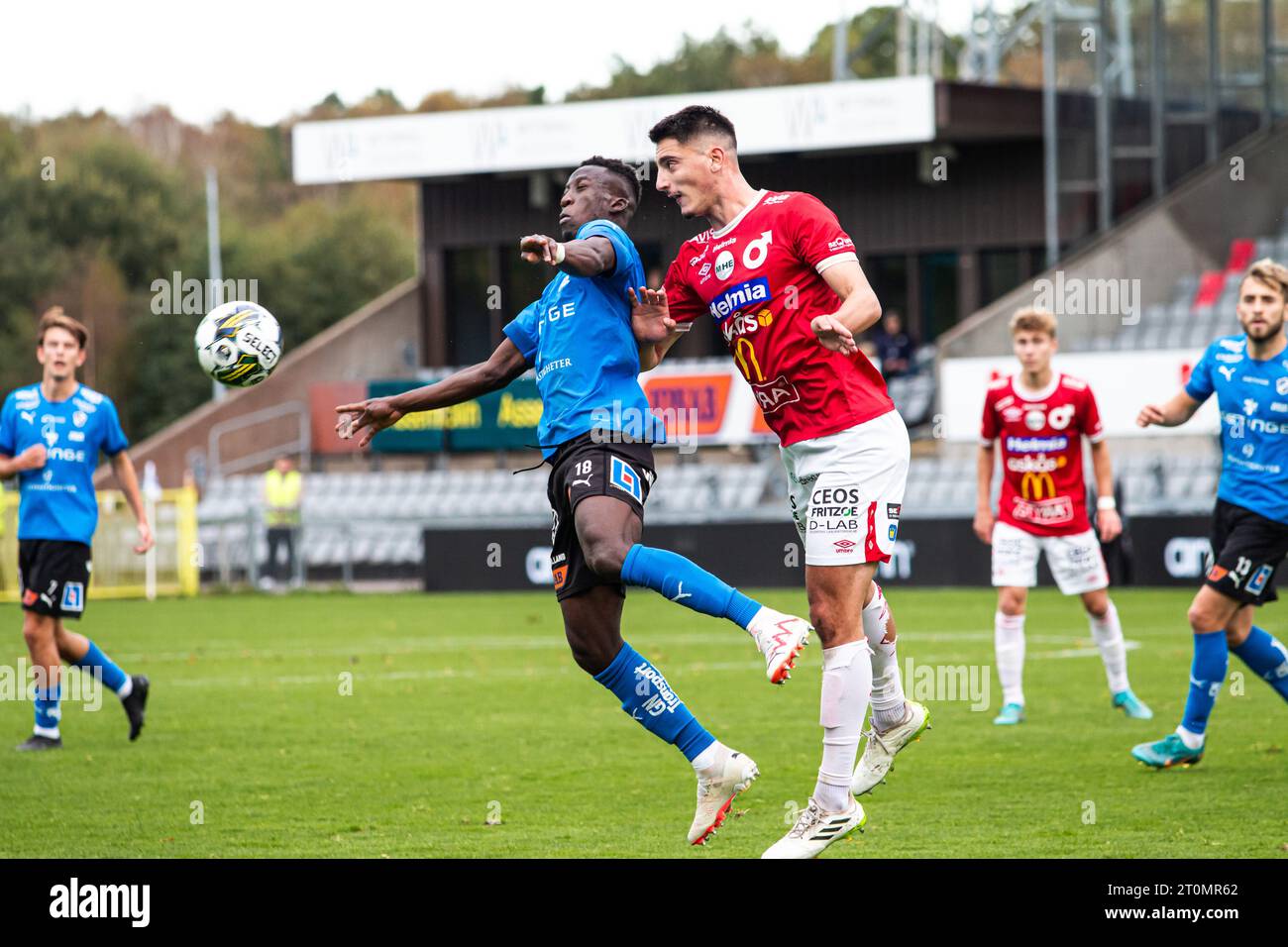 Halmstad, Sweden. 07th Oct, 2023. Naeem Mohammed (18) of Halmstad BK ...