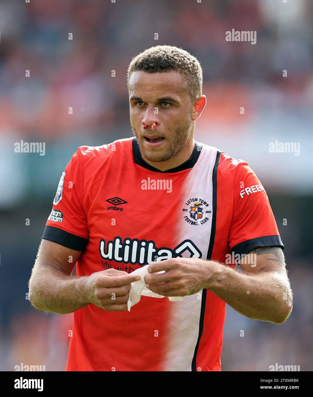 Luton, UK. 7th Oct, 2023. Carlton Morris of Luton Town during the ...